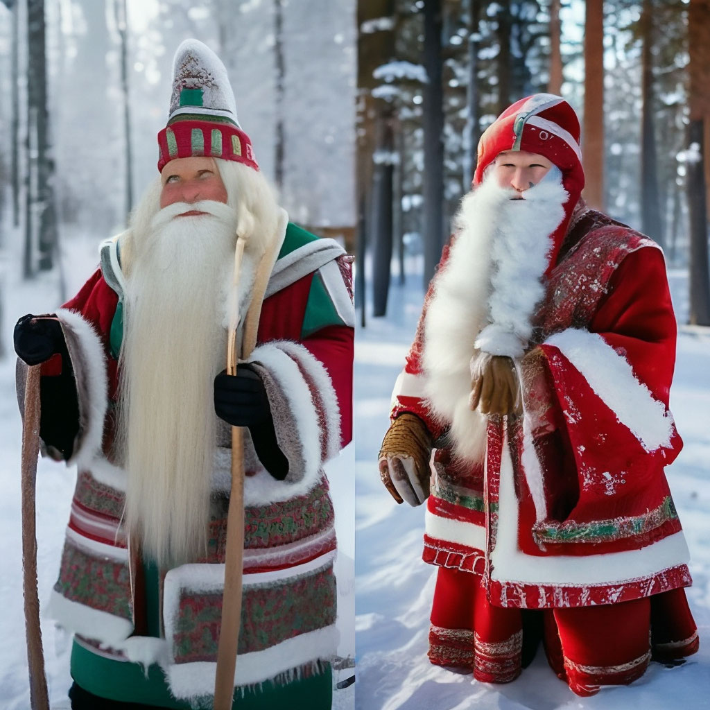 "Talvi Ukko (photo on the left) and Pakkine (photo on the right) There ...