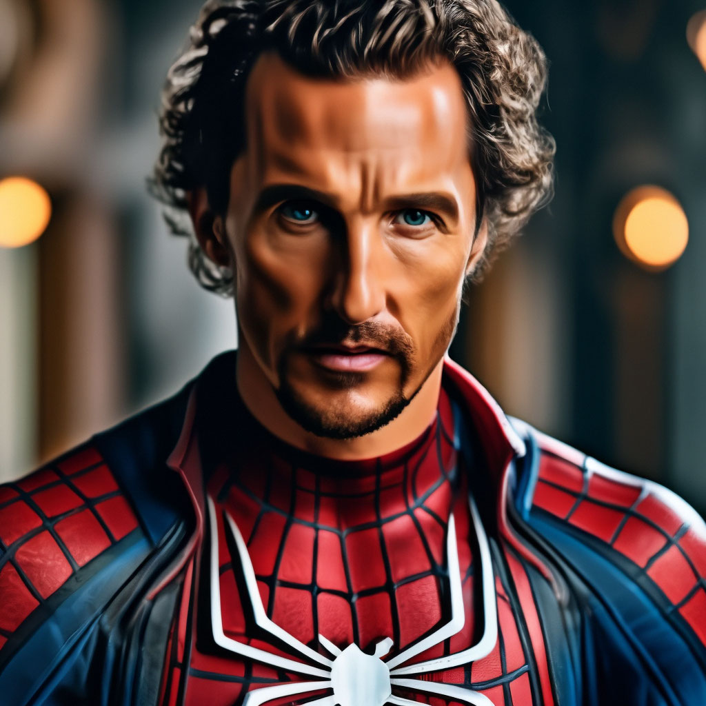 "Matthew McConaughey in a Spider-Man costume, aesthetically pleasing ...