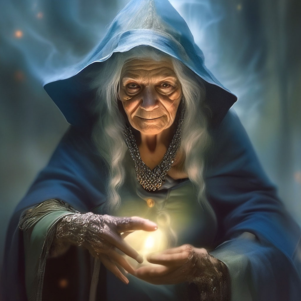 "The old woman is a sorceress endowed with magical power. A witch, a ...