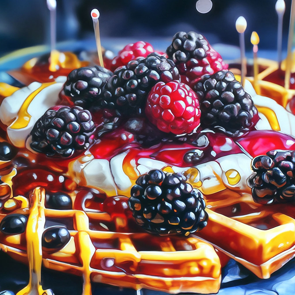 "Surreal food sketch+ hyperrealism, 3D, @kakjvkusno, macro toasted ...