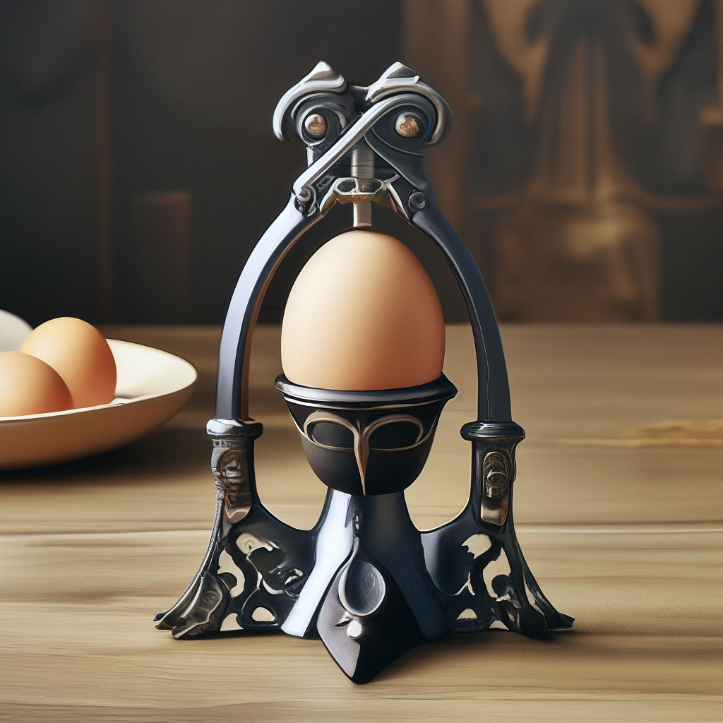 "Slavic egg clamp" — image created in Shedevrum