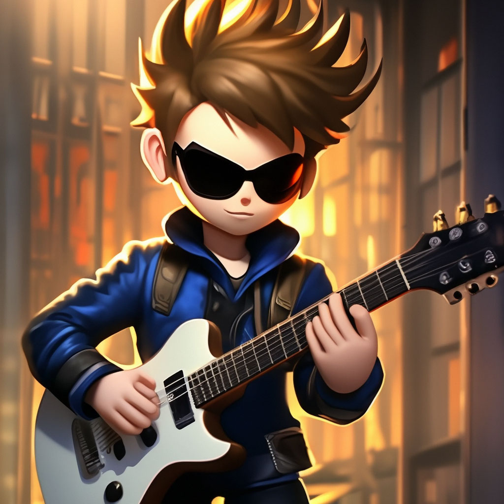 "Susan guitar Tom, from eddsworld, wtfuture Tom" — image created in ...