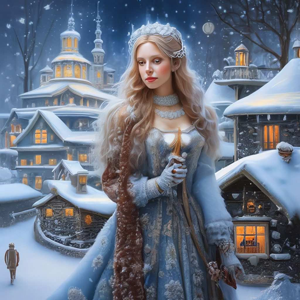 "12 months winter fairy tale, realism, high art" — image created in ...