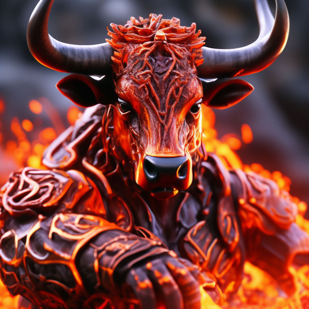 "Hyper realistic,strong,beautiful,realistic,powerful, bull musician ...