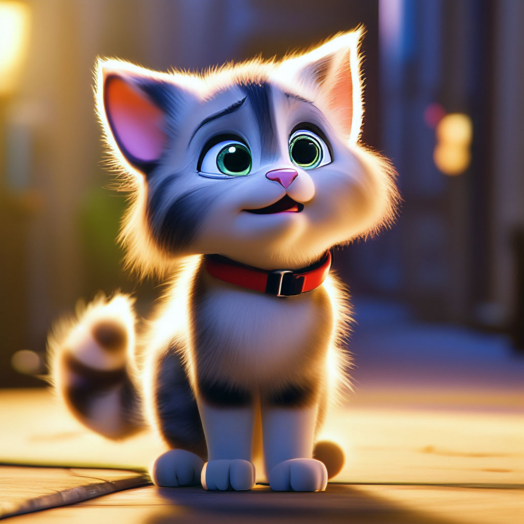 "Pixar cat" — image created in Shedevrum