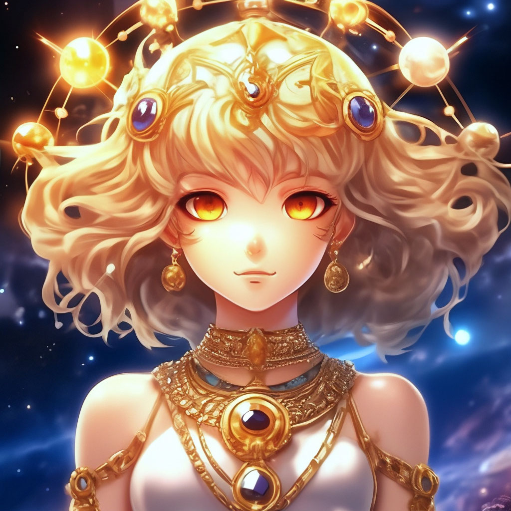 "Humanization of the sun into the form of an anime girl, anime style ...