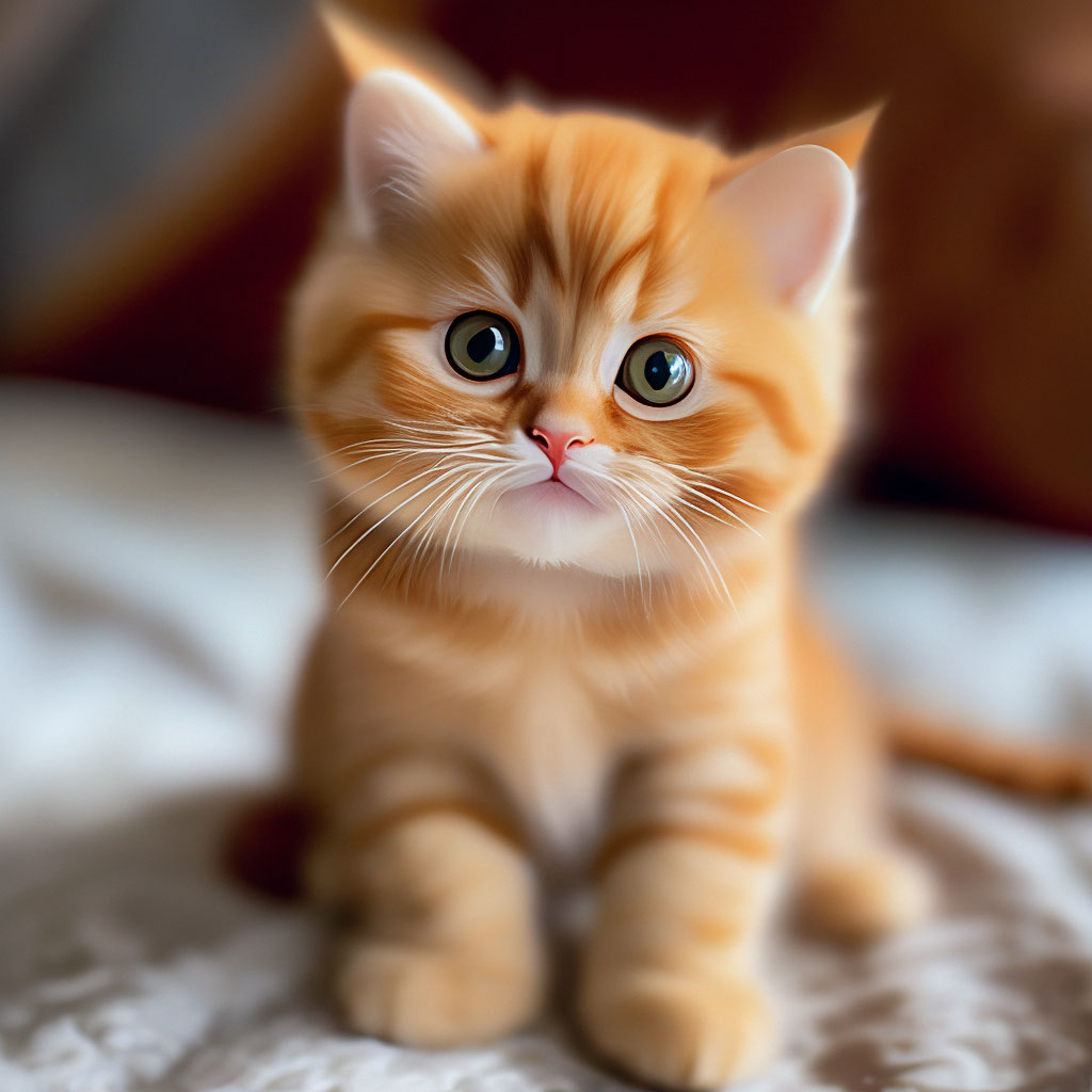 "The cutest ginger kitten in the world" — image created in Shedevrum