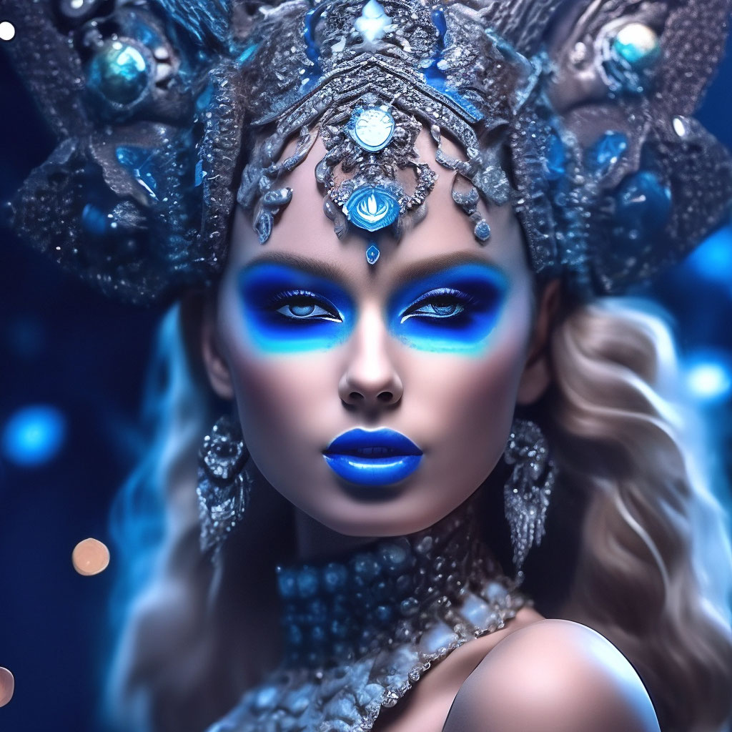 "Top model makeup and costume for masquerade-moon, aesthetically ...