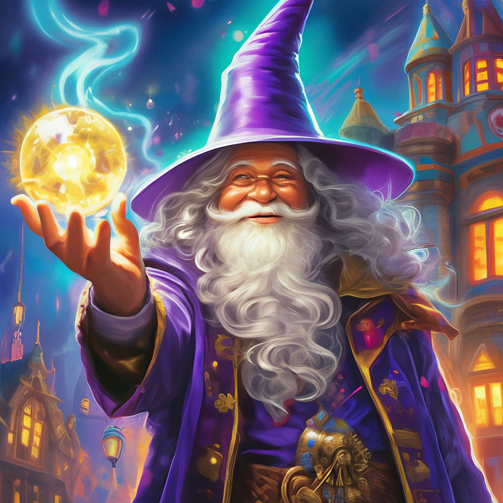 "The good old wizard" — image created in Shedevrum