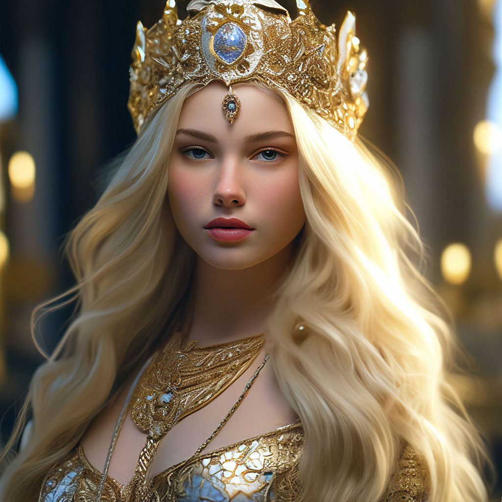 "Beautiful girl, blonde hair, trojan princess, fentasy art, dark ...