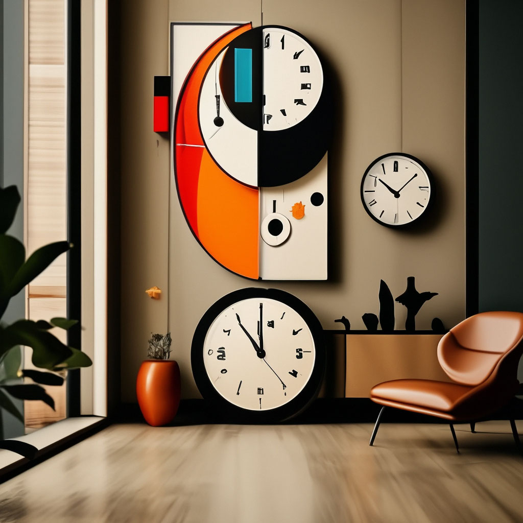 "Time, go ahead! abstract clocks in an abstract interior. suprematism ...