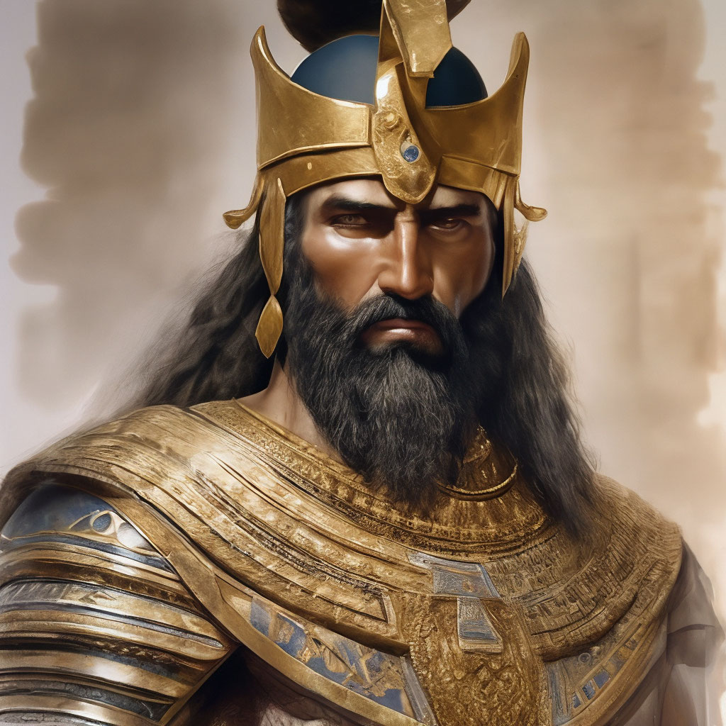 "XXII century BC, Semitic king Sargon of Akkad, tall and strong man ...