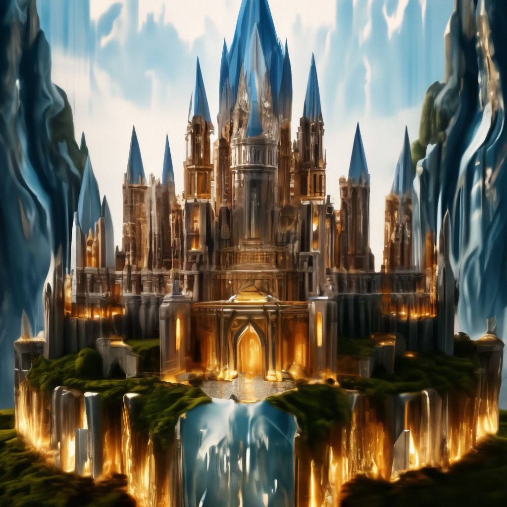 "Crystal castle, crystal castle, very beautiful, photorealism, high ...