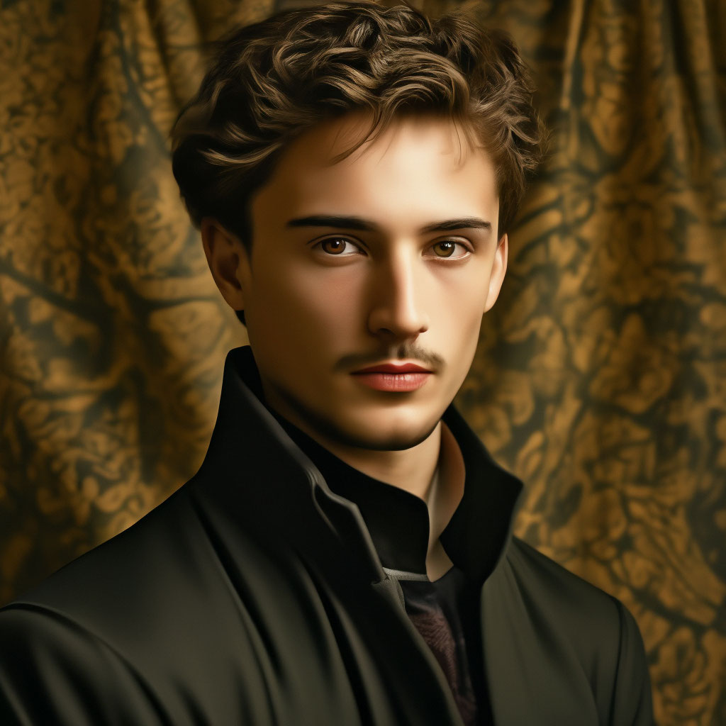 "Tapestry portrait of a guy, tapestry, professionally, super-detail ...