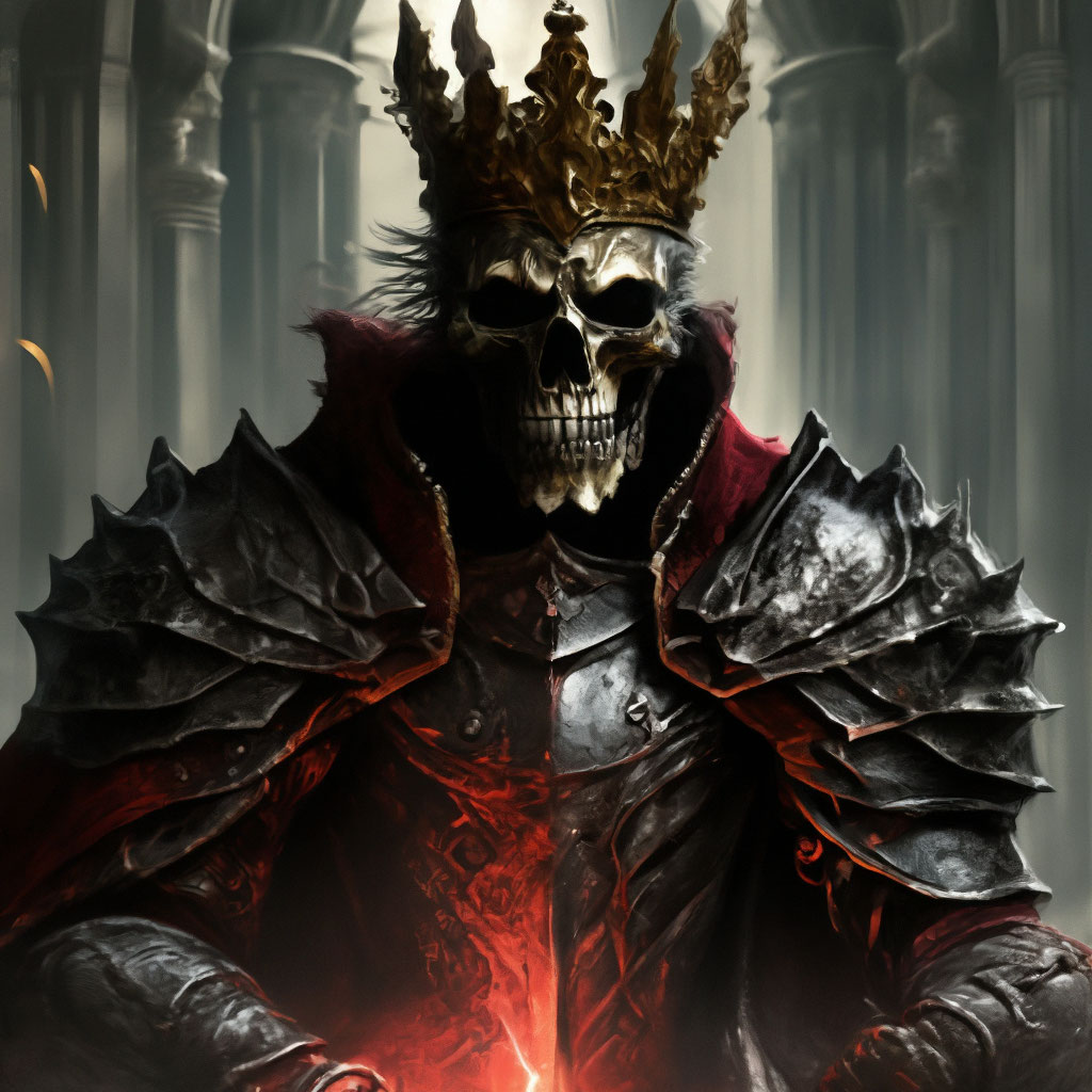 "Eternal king, undead, fantasy" — image created in Shedevrum