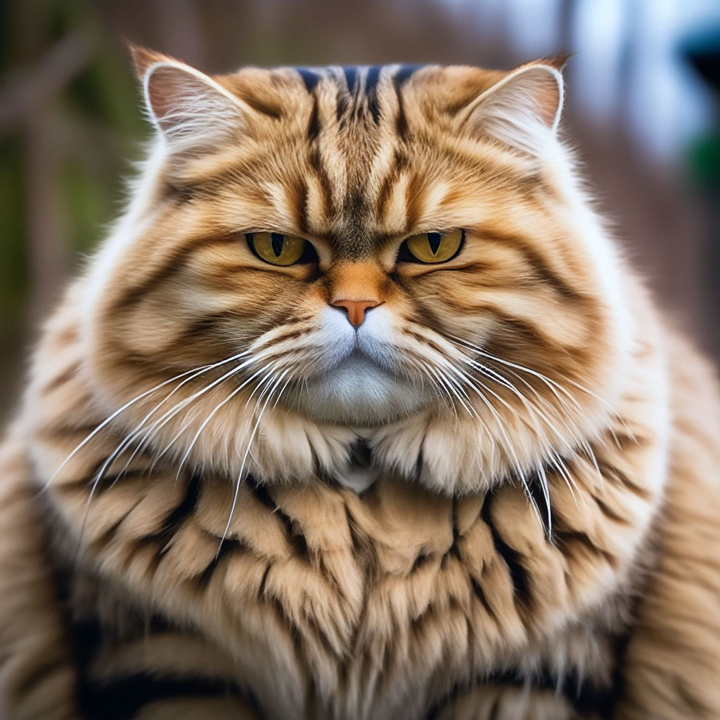 "A fat furry cat looks like a RonPerlman with a face" — image created ...