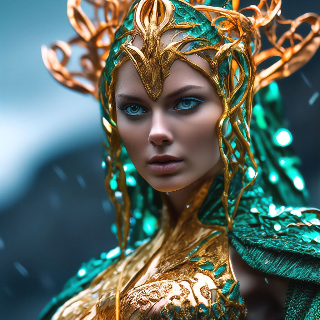 "Filigree, the mistress of the copper mountain in full height, carved ...