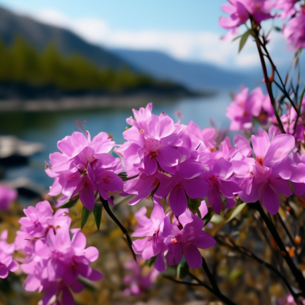 "Transbaikal blooming bagulnik, beautiful, realistic, 4k, high ...
