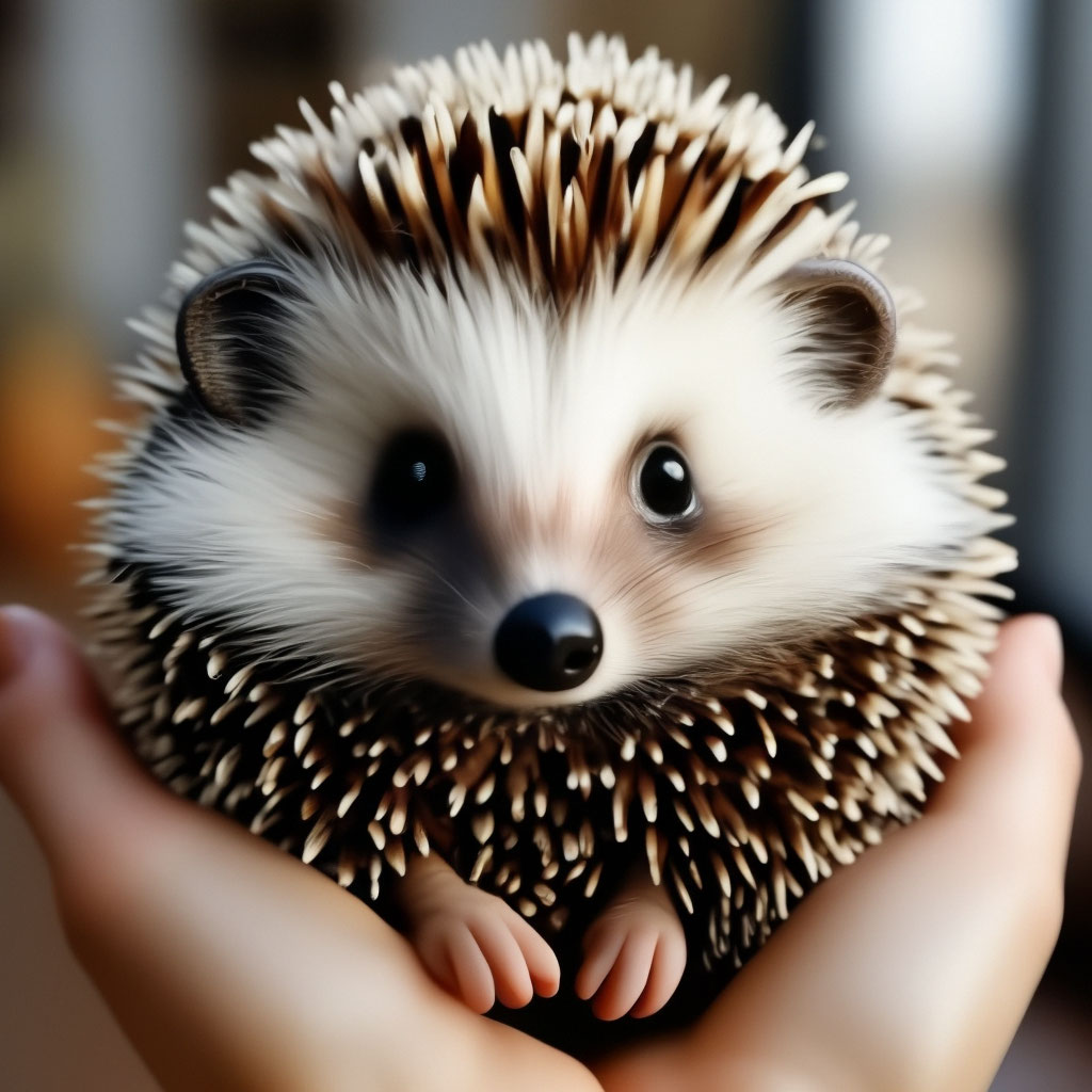 "Cute hedgehog, drawing pencil drawing, white background, color, creep ...