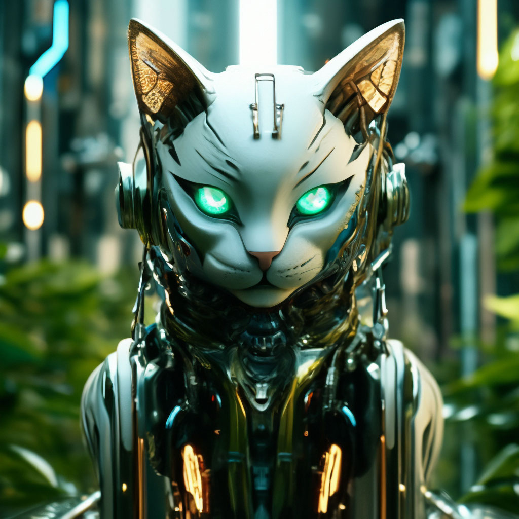 "Cat bot" — image created in Shedevrum