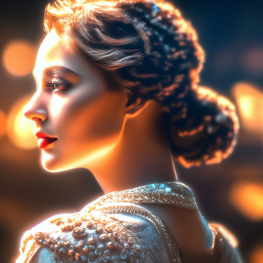 "Woman modern vintage , backlight , glow, super realistic, the finest ...
