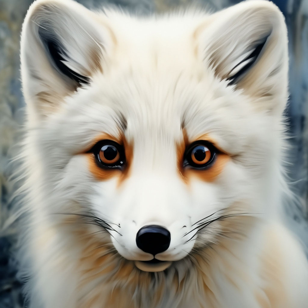 "A very cute little beautiful unusual white arctic fox that looks ...