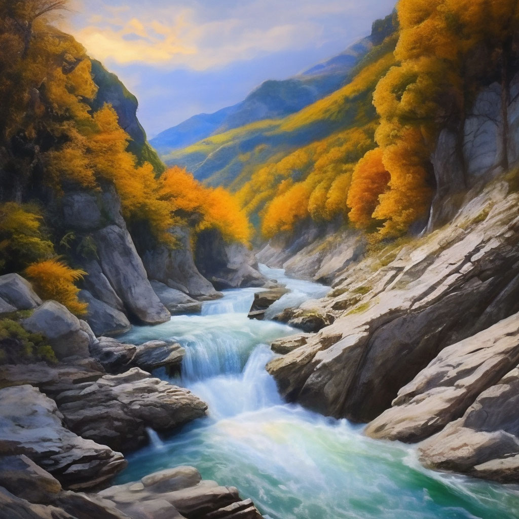 "Landscape of rare beauty of nature drawing photorealism filigree ...