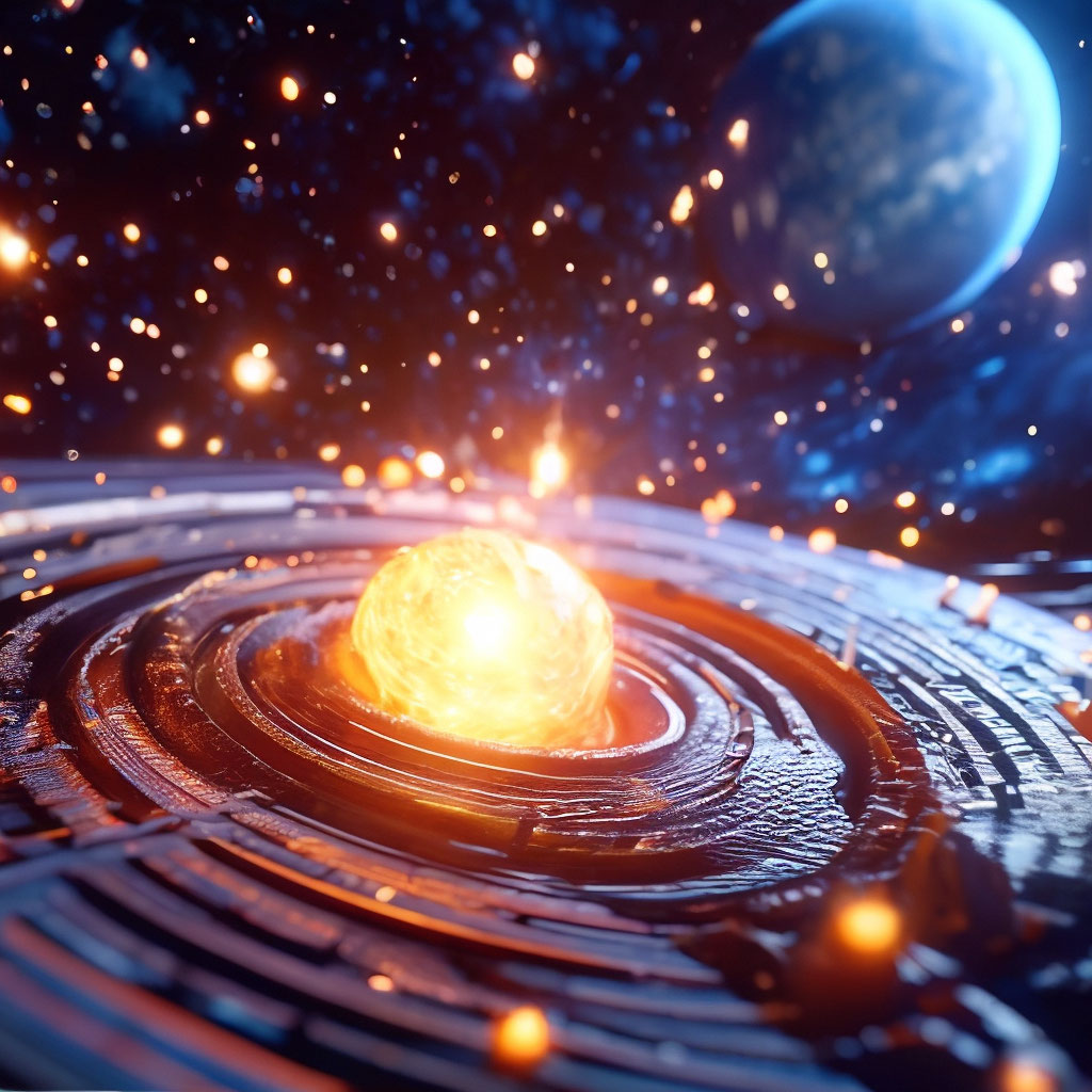 "The birth of a star, space, the starry world" — image created in Shedevrum
