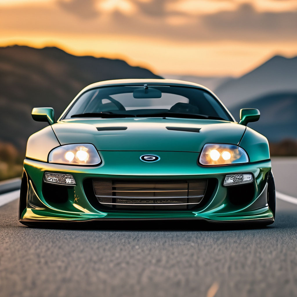 "Toyota Supra in body kits, with front and rear spoiler, calos 0.6 ...