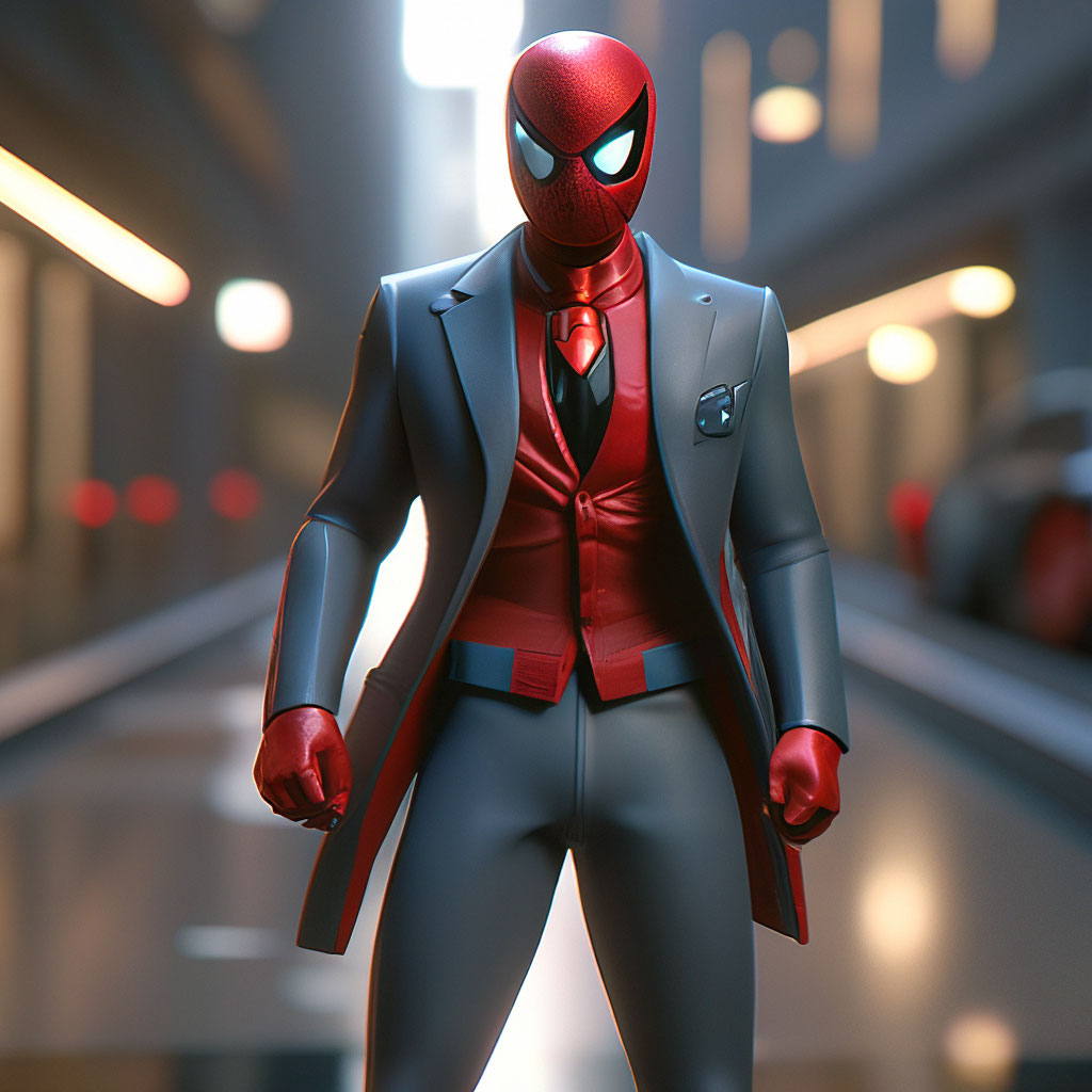 "Spider-man Agent 007, full-length, aesthetically pleasing, beautiful ...