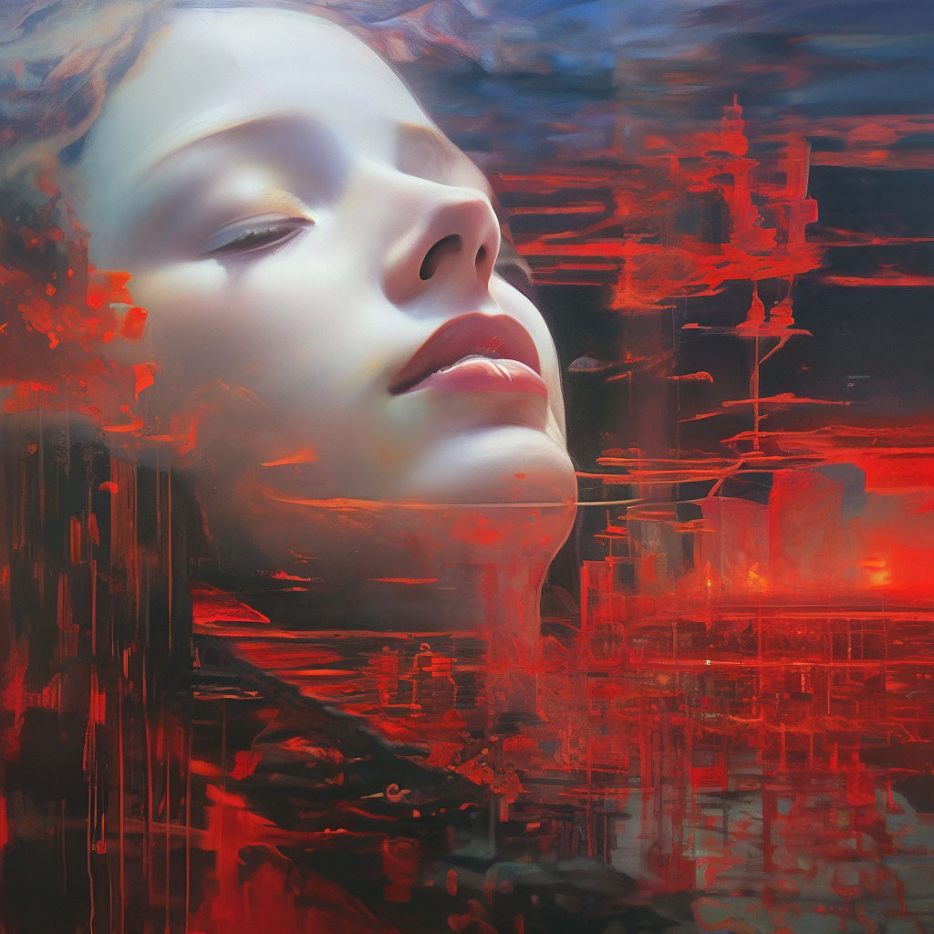 "Through half-sleep and sleep I hear crimson ringing surrealism double ...