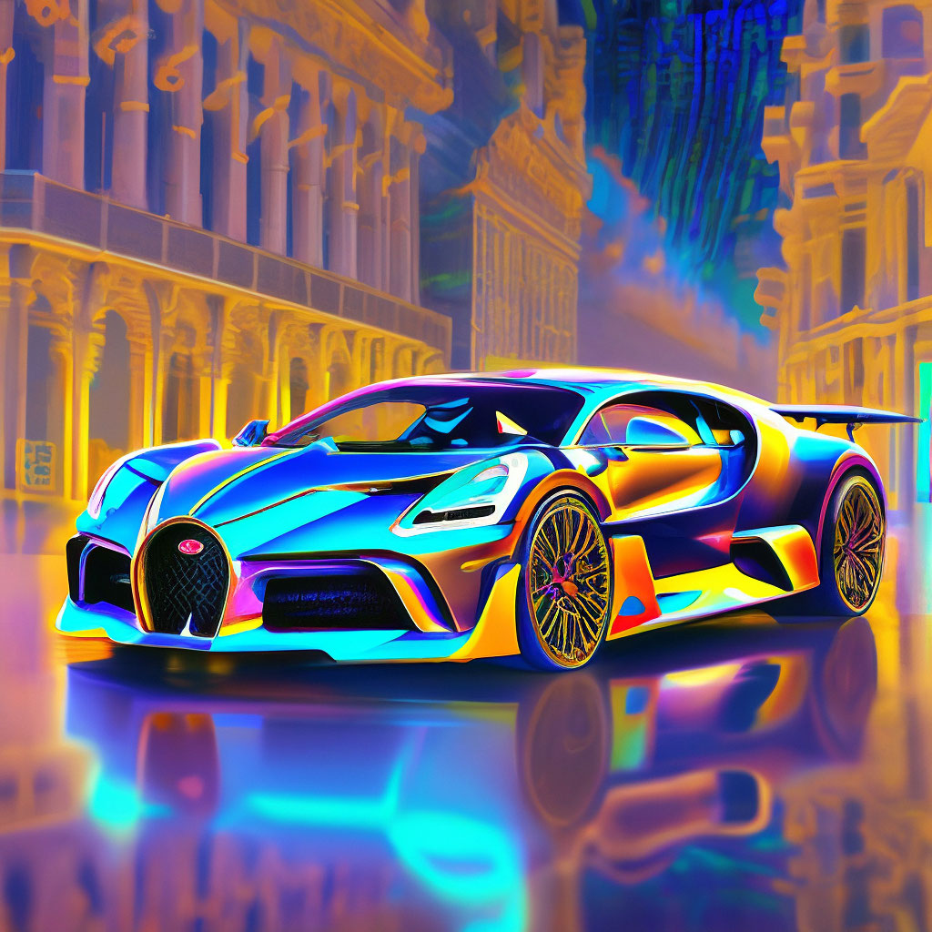 "@Slava Axiom🤌 Bugatti divo modern pixel art,+ Art Nouveau style ...