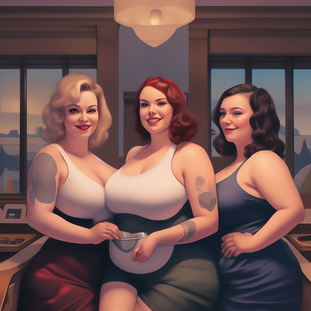  Three Bbw Image Created In Shedevrum