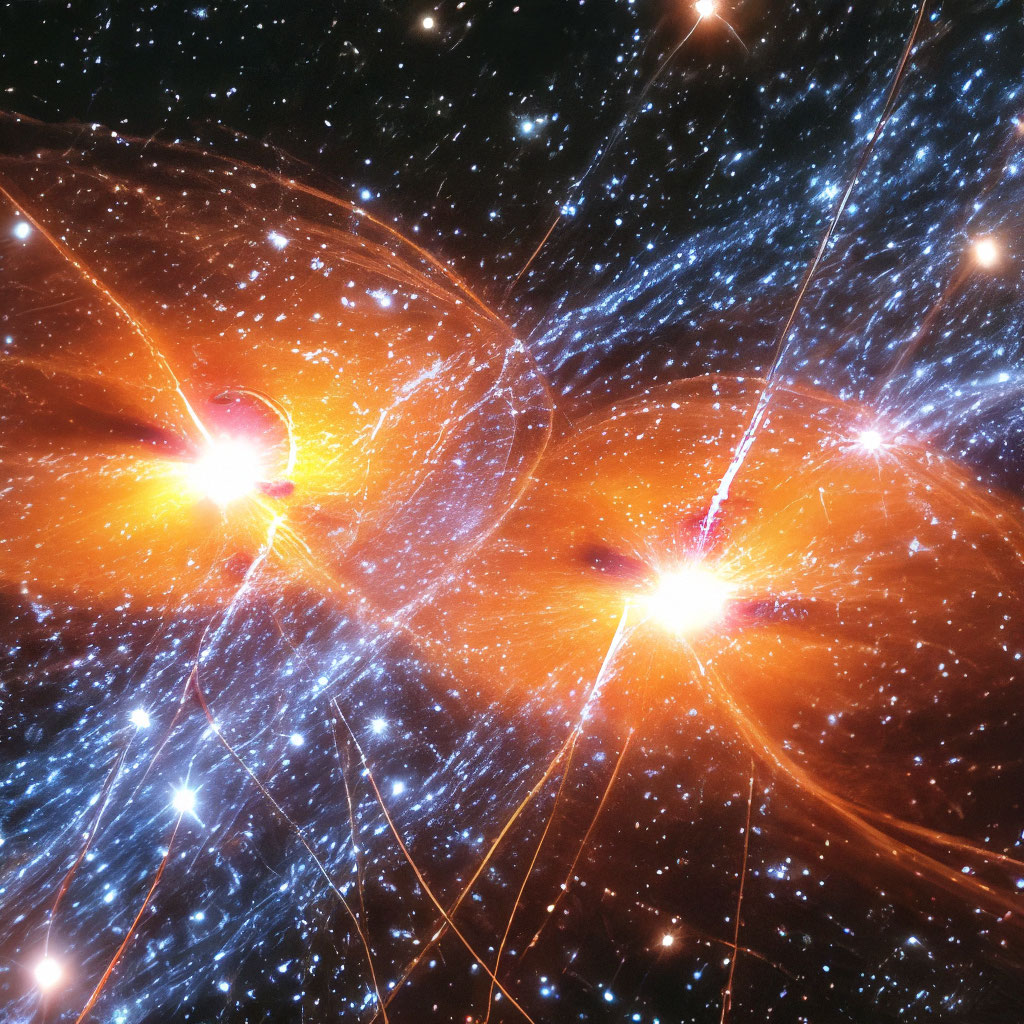 "A detailed image of a closely related pair of young stars known as the ...