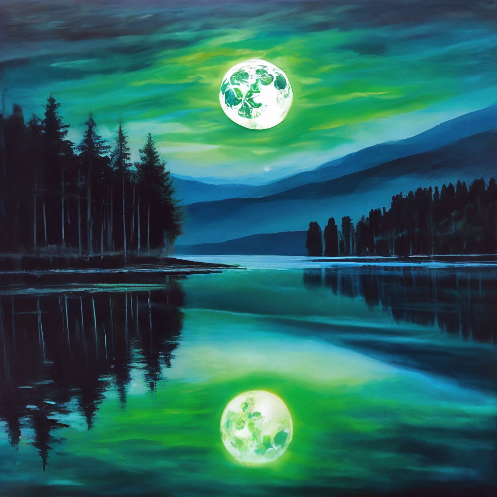 "A moonlit night, a very dark night, dark black everywhere, the ...