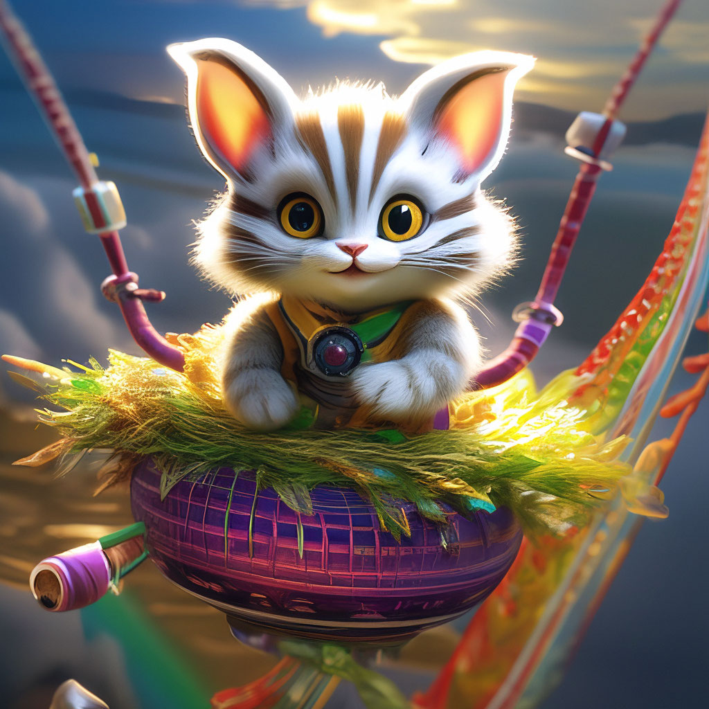 "For Ezhidze 🦔🎁 - a photorealistic intricate Cheshire rabbit cat on a ...