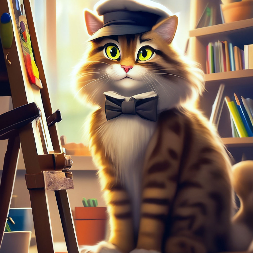 "Cartoon, anthropomorphic, tall, tall the Cat, the cat, the cat, the ...