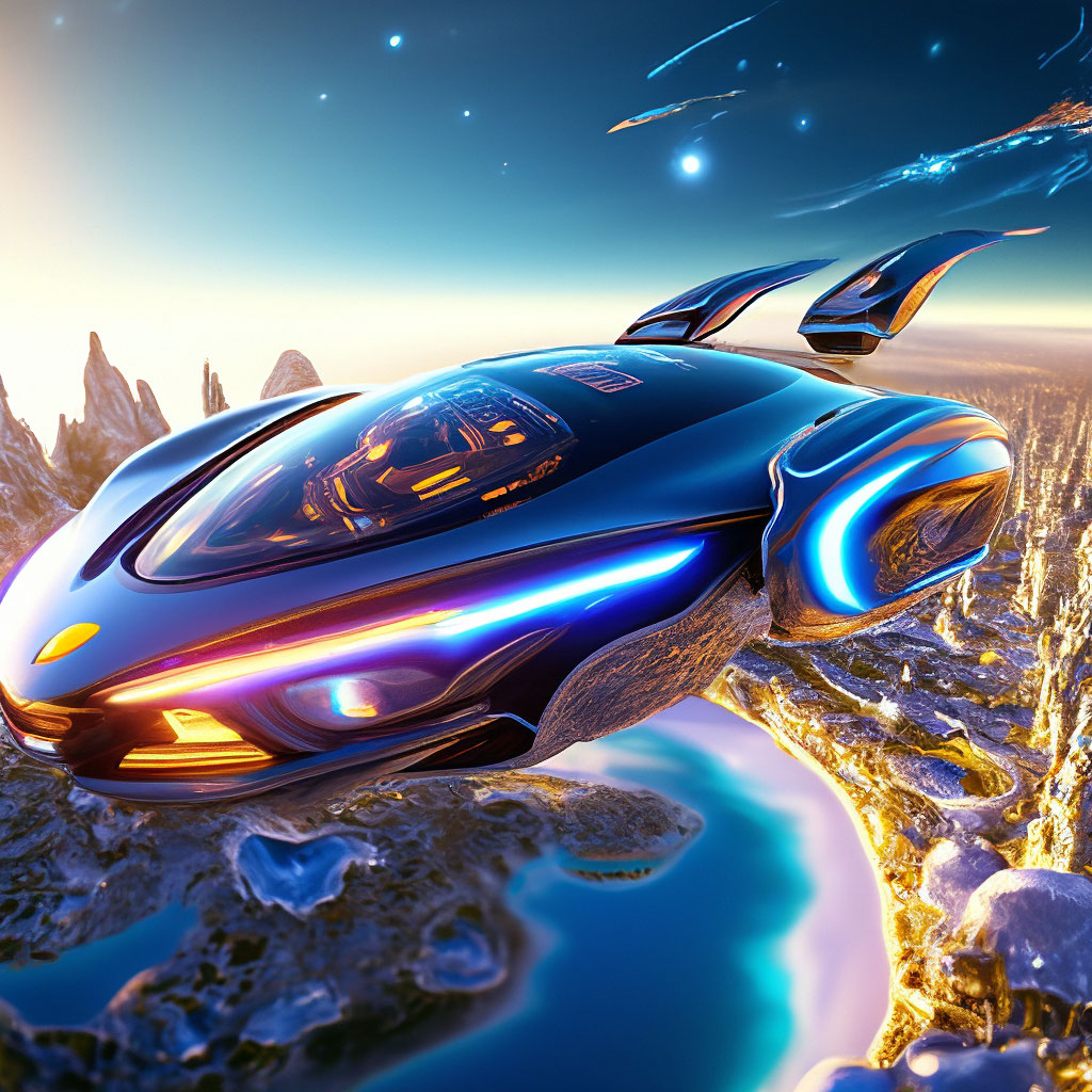 "Huge flying hybrid cars like created, where they live on the planet ...