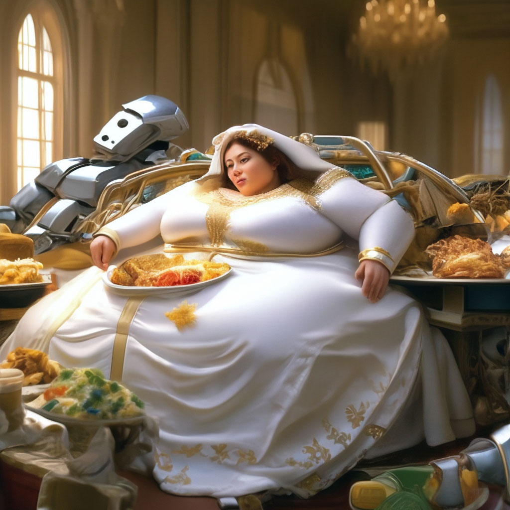 "Photorealism.the decline of obese humanity, the total control of ...