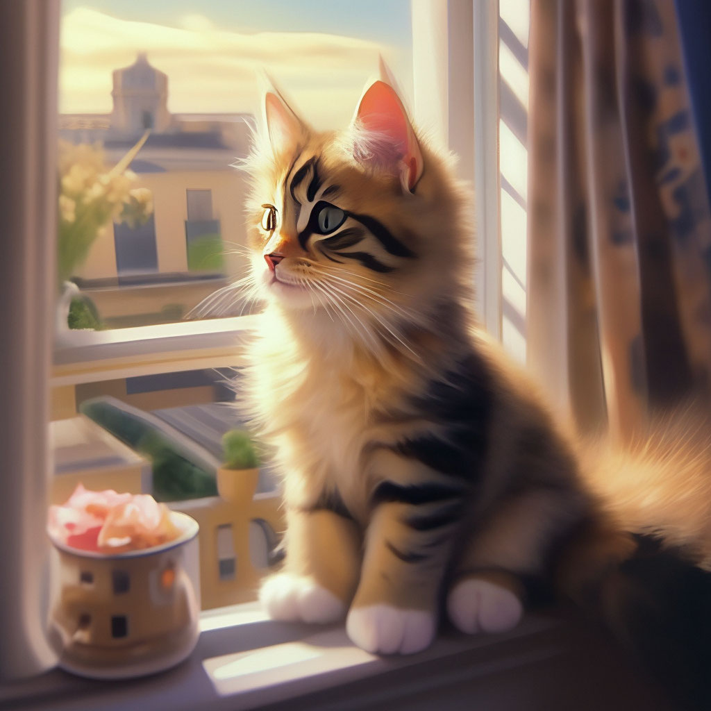 "Life is not the same without a kitty🙋😀💝😁💗💋🥰💖" — image created in Shedevrum
