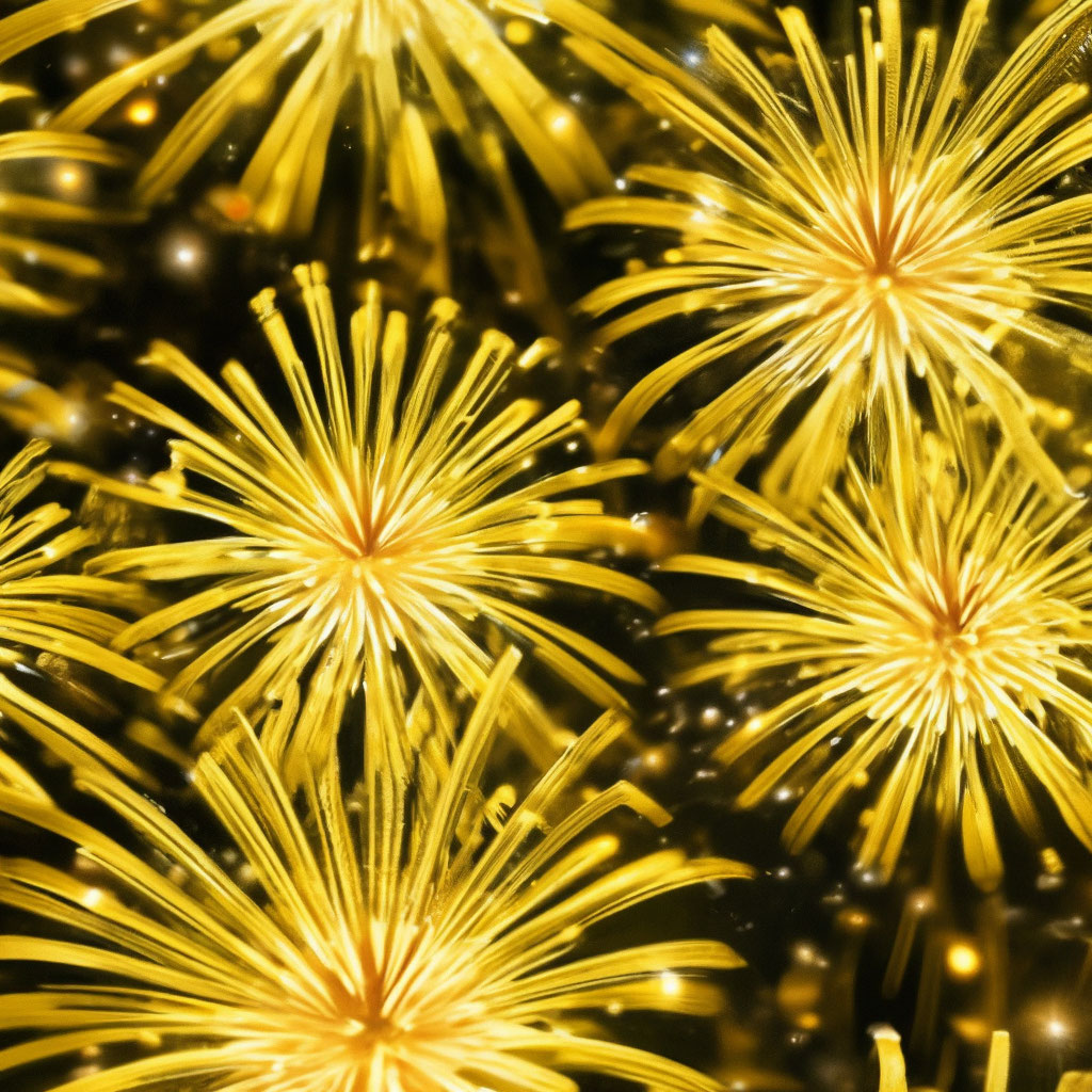 "Multiple lemon-colored fireworks. Chic,beautiful,, grotesque,bright ...