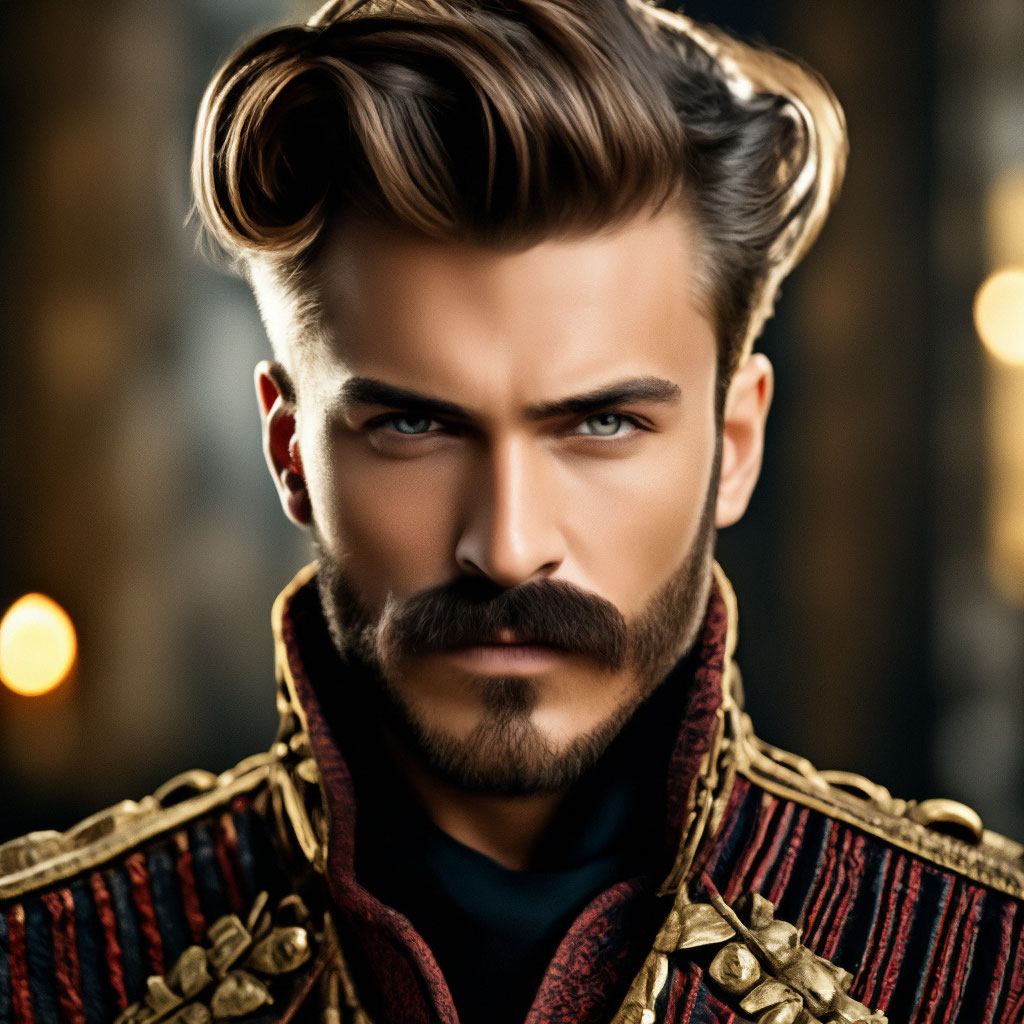 "Ultra detailed dashing Cossack elemental brutal appearance, expressive ...