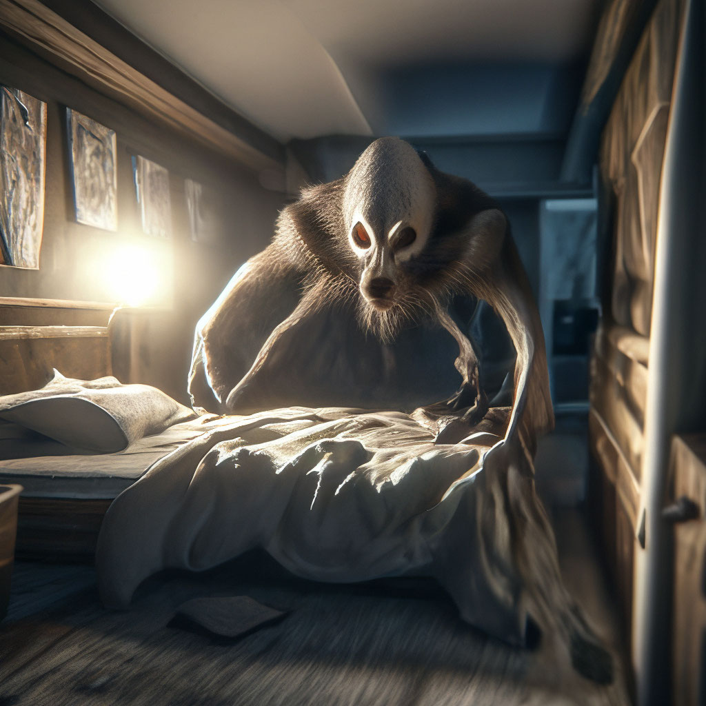 "The one who lives in the bedroom under the bed, a scary creature ...