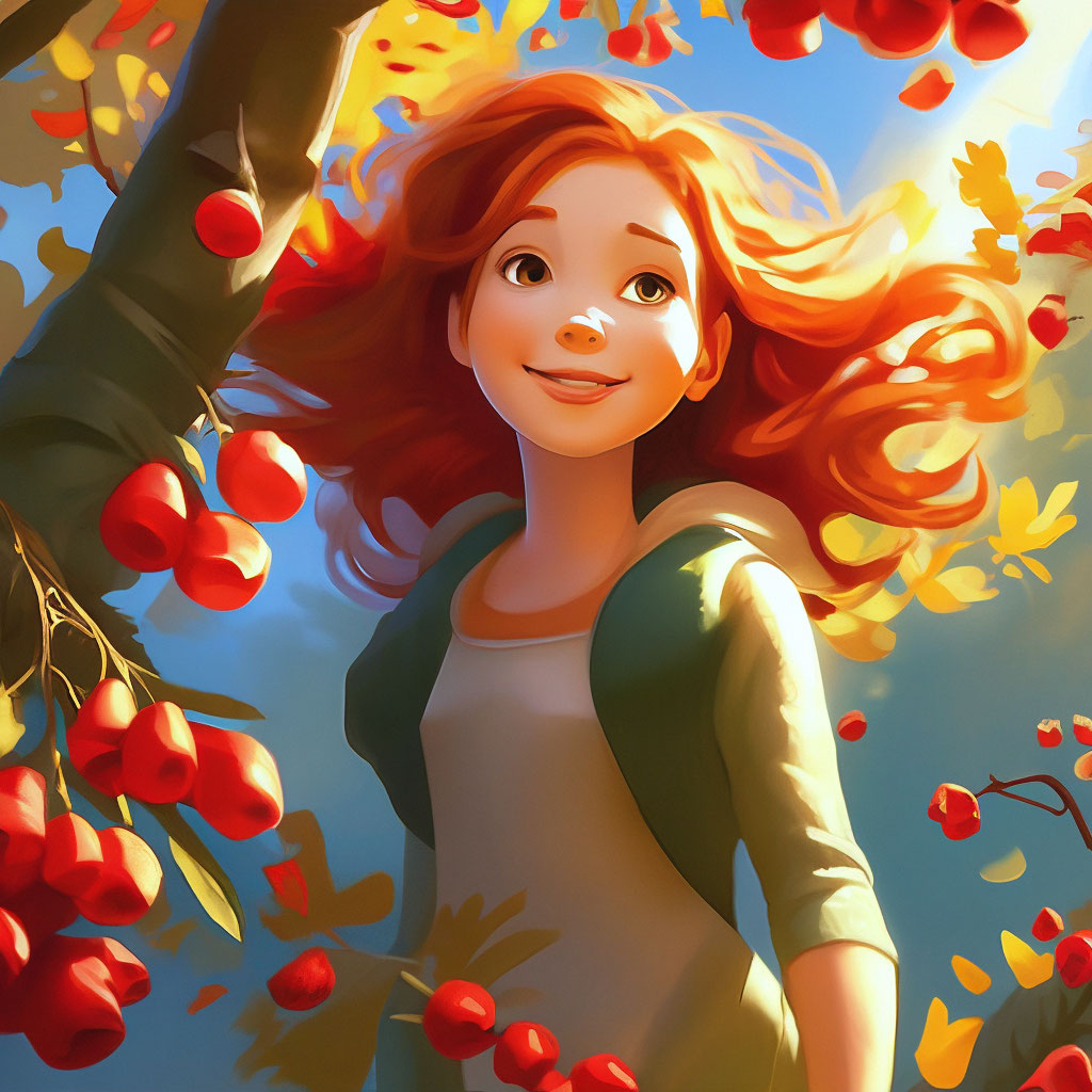 "Girl + rowan tree bound,autumn , rowan grove, glade ,red berry rowan ...
