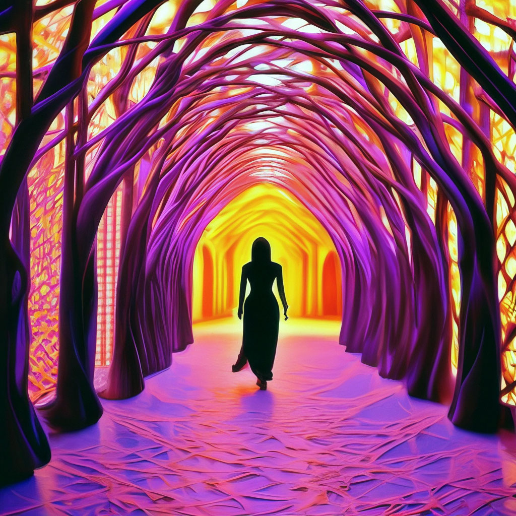 "Goal and Path. You are a silhouette — walking along a long branching ...