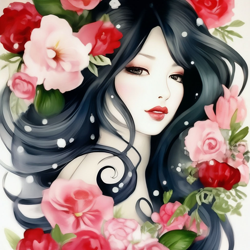 I got married today... clip art style, watercolor, ink, collage: чёрный ...