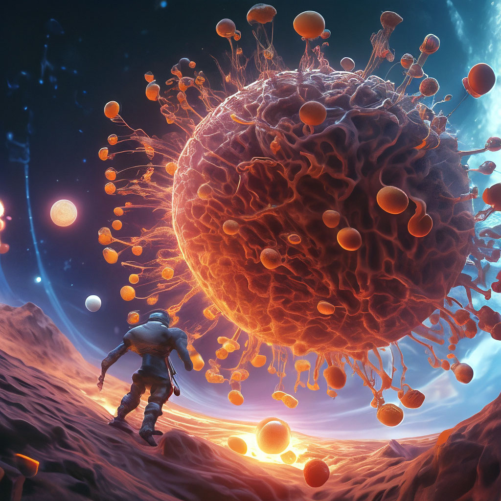 "A neural network in the form of a giant virus cell absorbs the planets ...