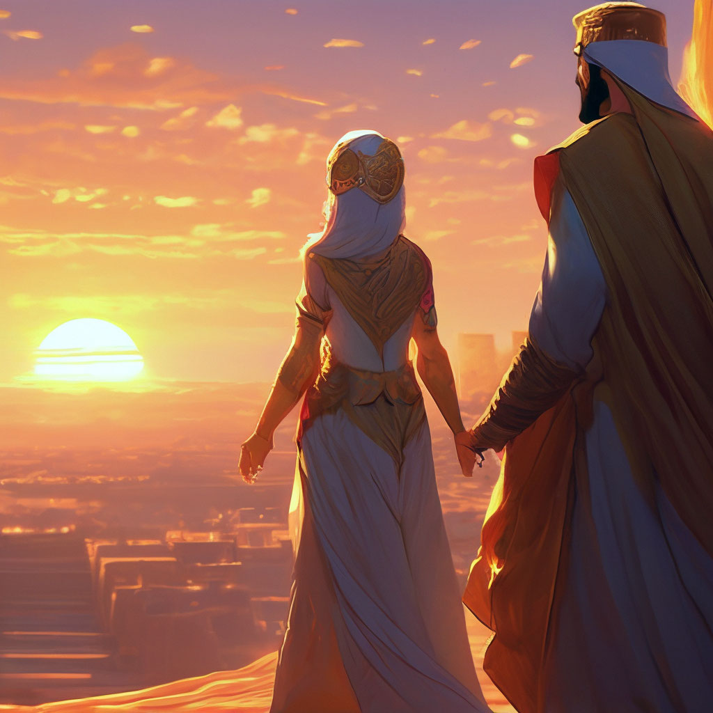 "One thousand and one nights. Scheherazade and sultan, aesthetics of ...