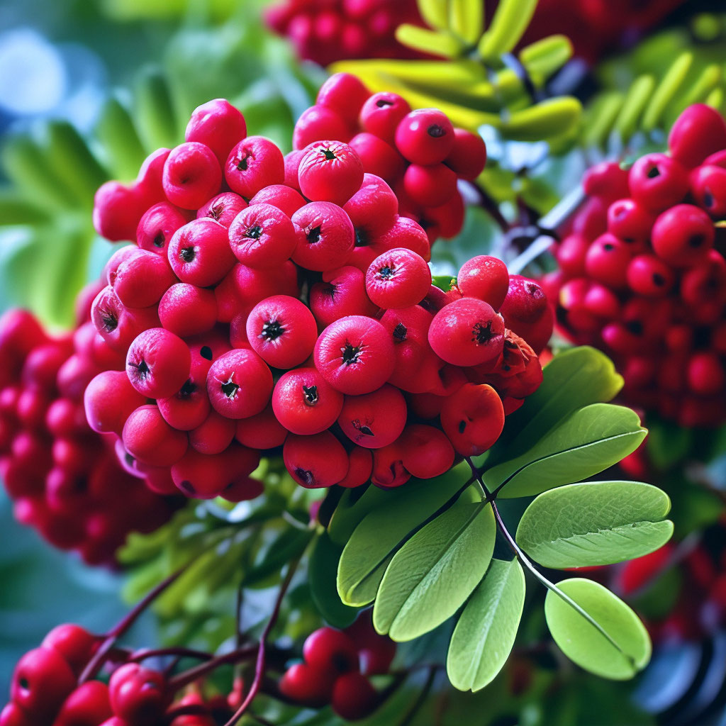 "Rowan clusters scarlet, beautiful, aesthetically pleasing, realistic ...