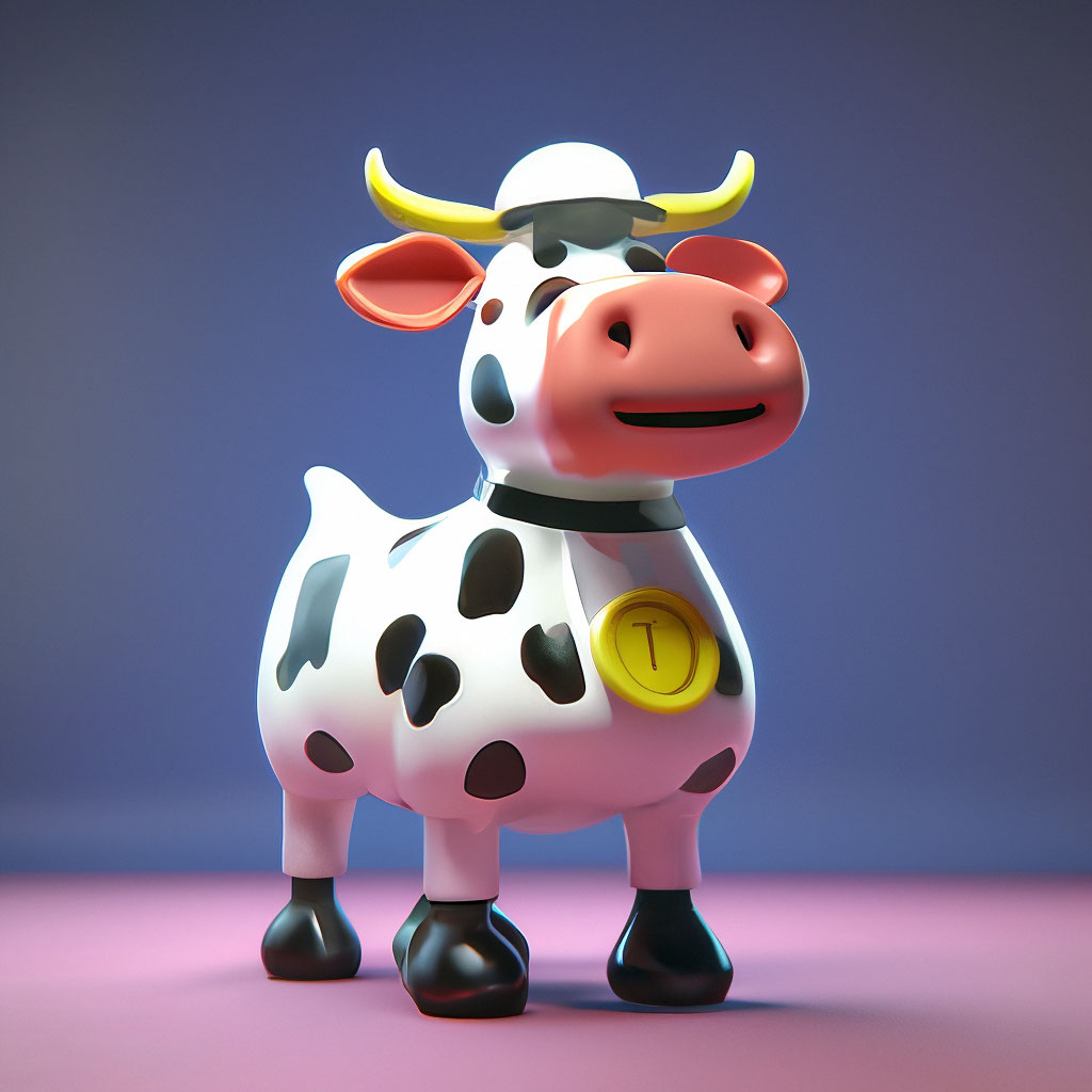 "Cow quack quack" — image created in Shedevrum